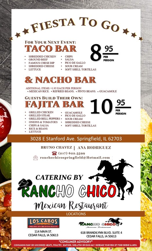 Springfield Menu | Rancho Chico